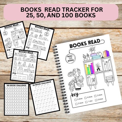 Reading Journal - Book Tracker - Reading Challenges - Bullet Journal ...