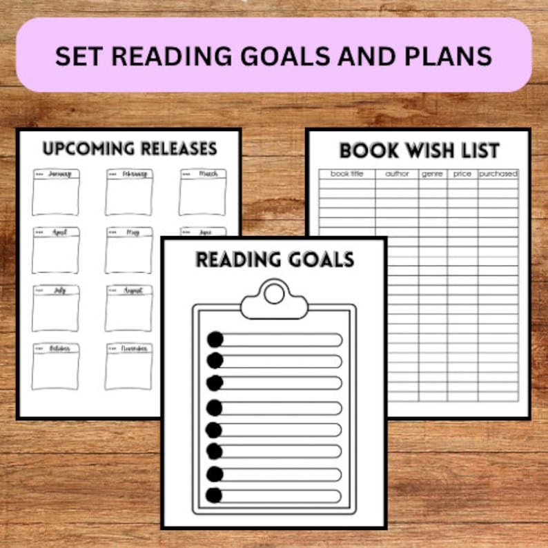 Reading Journal Book Tracker Reading Challenges Bullet Journal ...