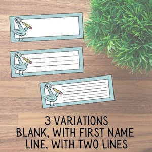 Digital Character Desk Name Tags - 40 Book Characters - Children’s ...