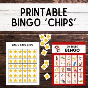 Dr. Seuss BINGO - 40 Dr. Seuss Characters - Read Across America ...