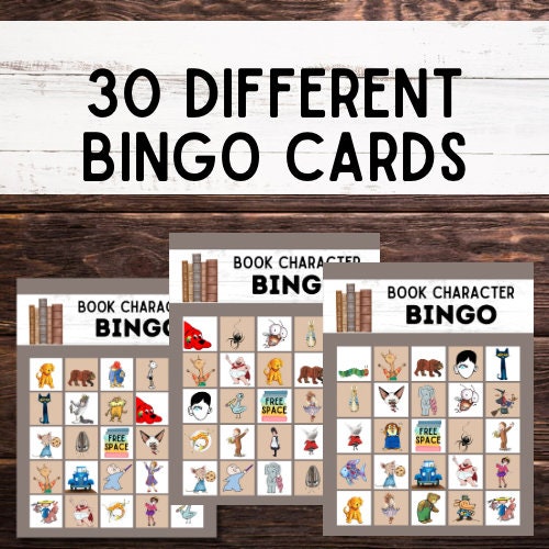 Book Character BINGO - 40 Characters - Children’s Storybook Classroom ...