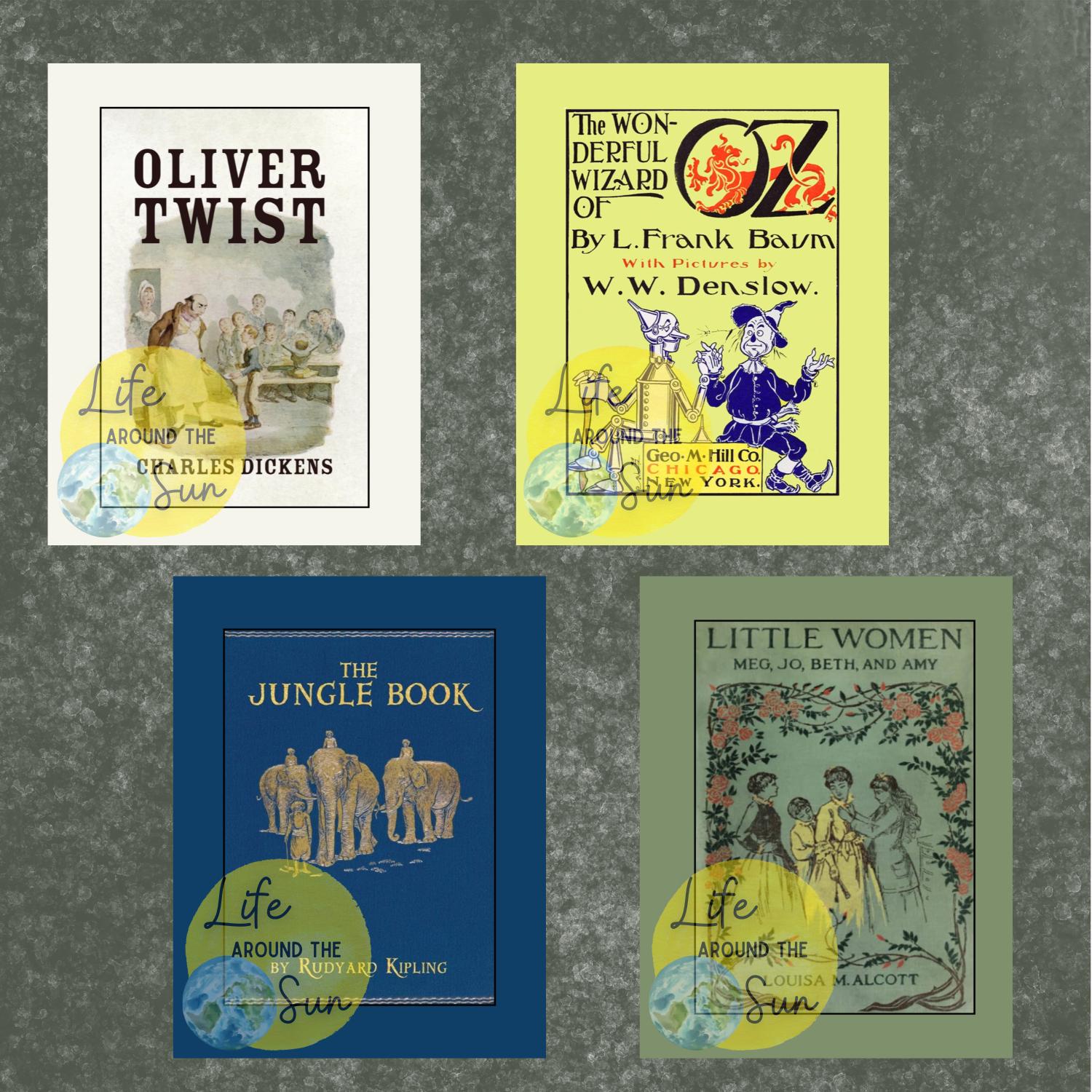 Digital Book Covers - Classic Books - Famous Writers - Language Arts ...