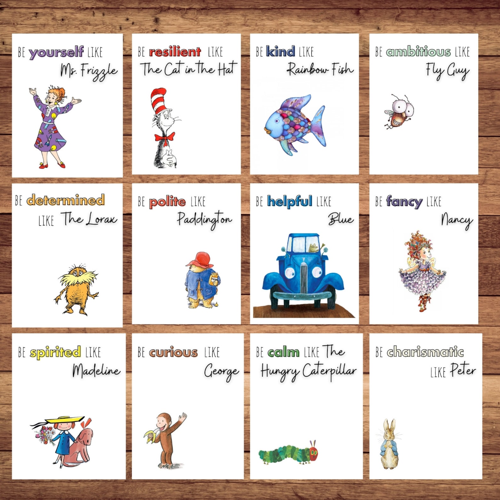 Digital Character Affirmations 40 Book Characters Childrens Storybook ...