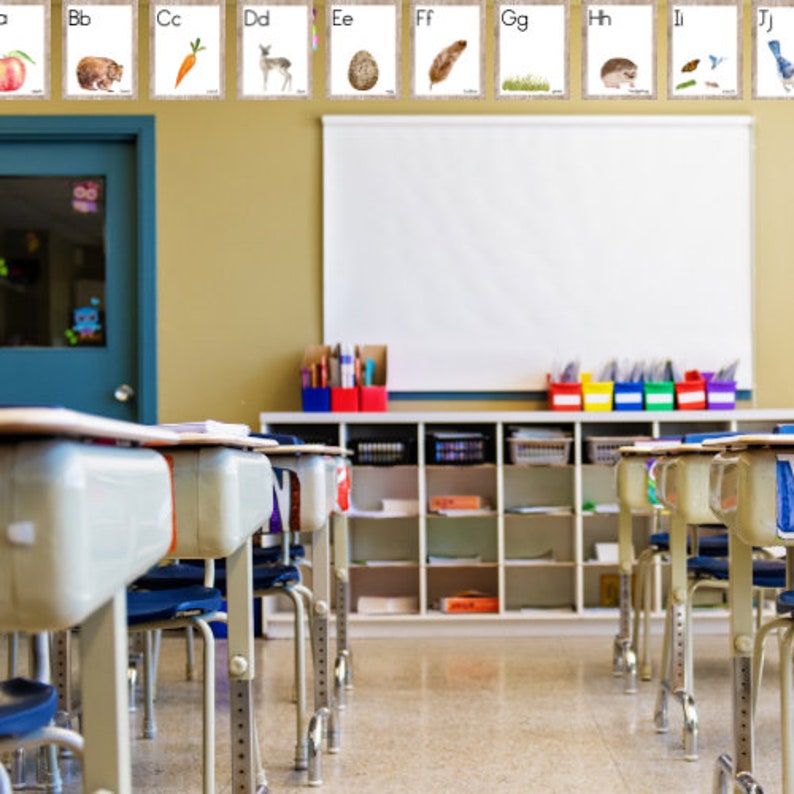 Alphabet Nature Posters - Phonetic A-Z Signs - Rustic Woodland Letters ...