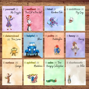 Digital Character Affirmations - 40 Book Characters - Children’s ...