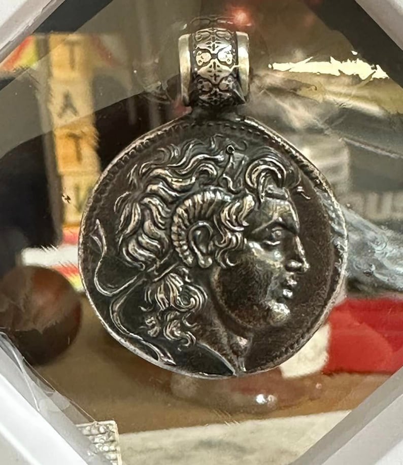 Ancient Greek Coin Alexander the Great Horns of Ammon Goddess - Etsy