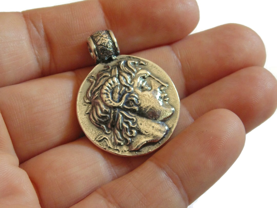Ancient Greek Coin Alexander the Great Horns of Ammon Goddess Athena ...