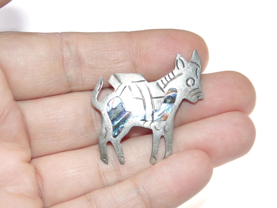 925 Vintage Estate Sterling Silver Cute Donkey Mule S… - Gem