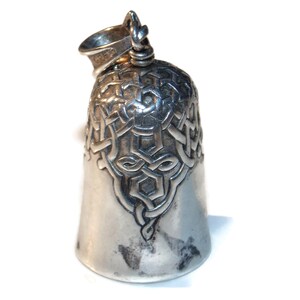 GRB Vintage Estate Sterling Silver HUGE Harmony Chime Large Celtic Knots Bell Makes Sound ...
