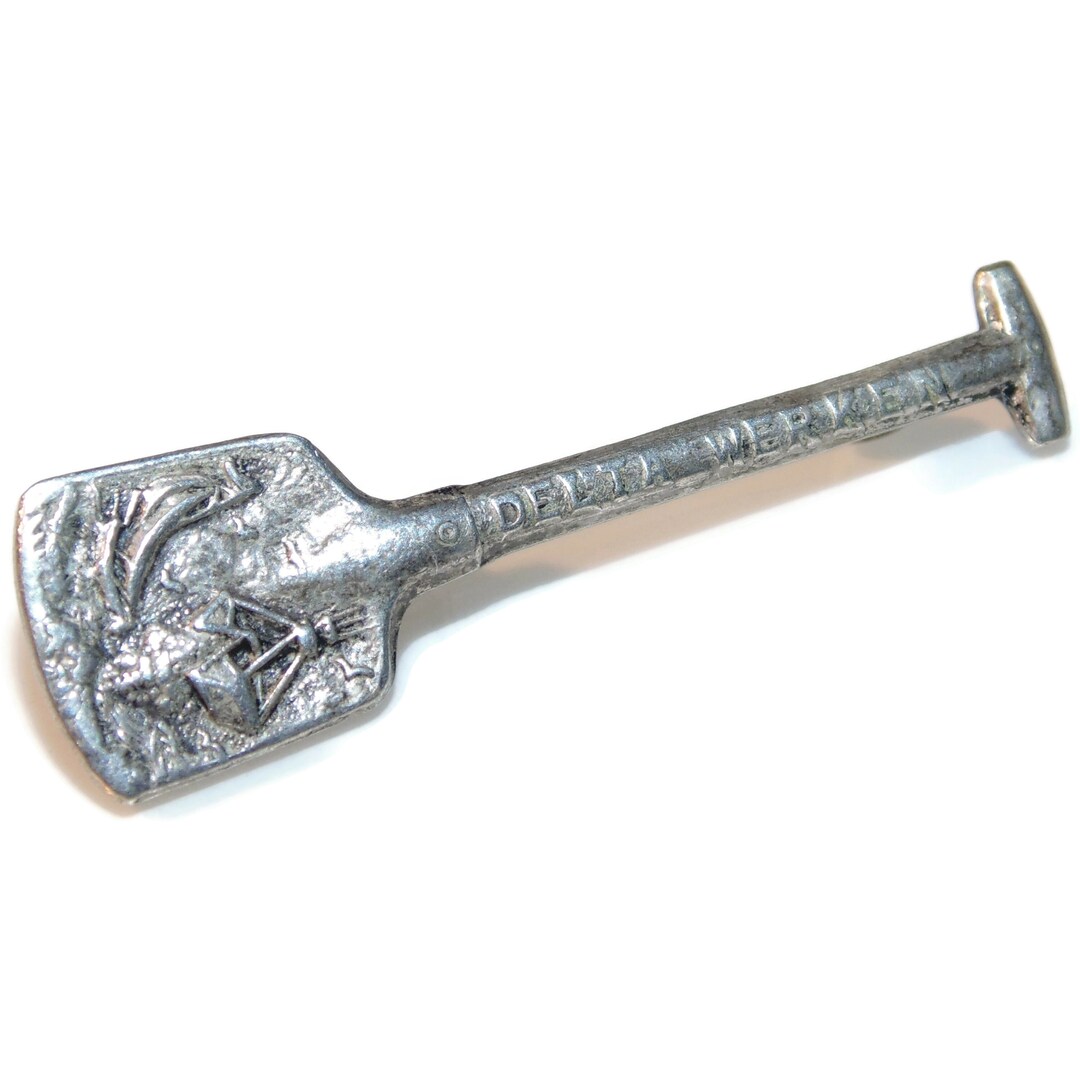 Vintage Antique Estate Sterling Silver Shovel Pin Badge Delta Werken ...