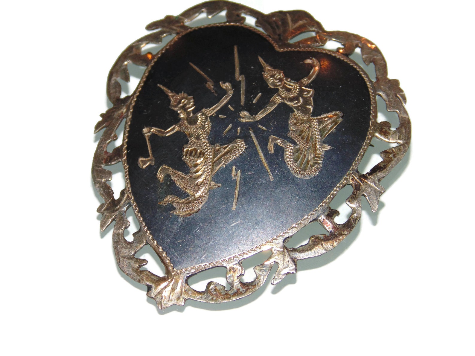 925 Very Old Vintage Estate Sterling Silver Brooch Made in - Etsy