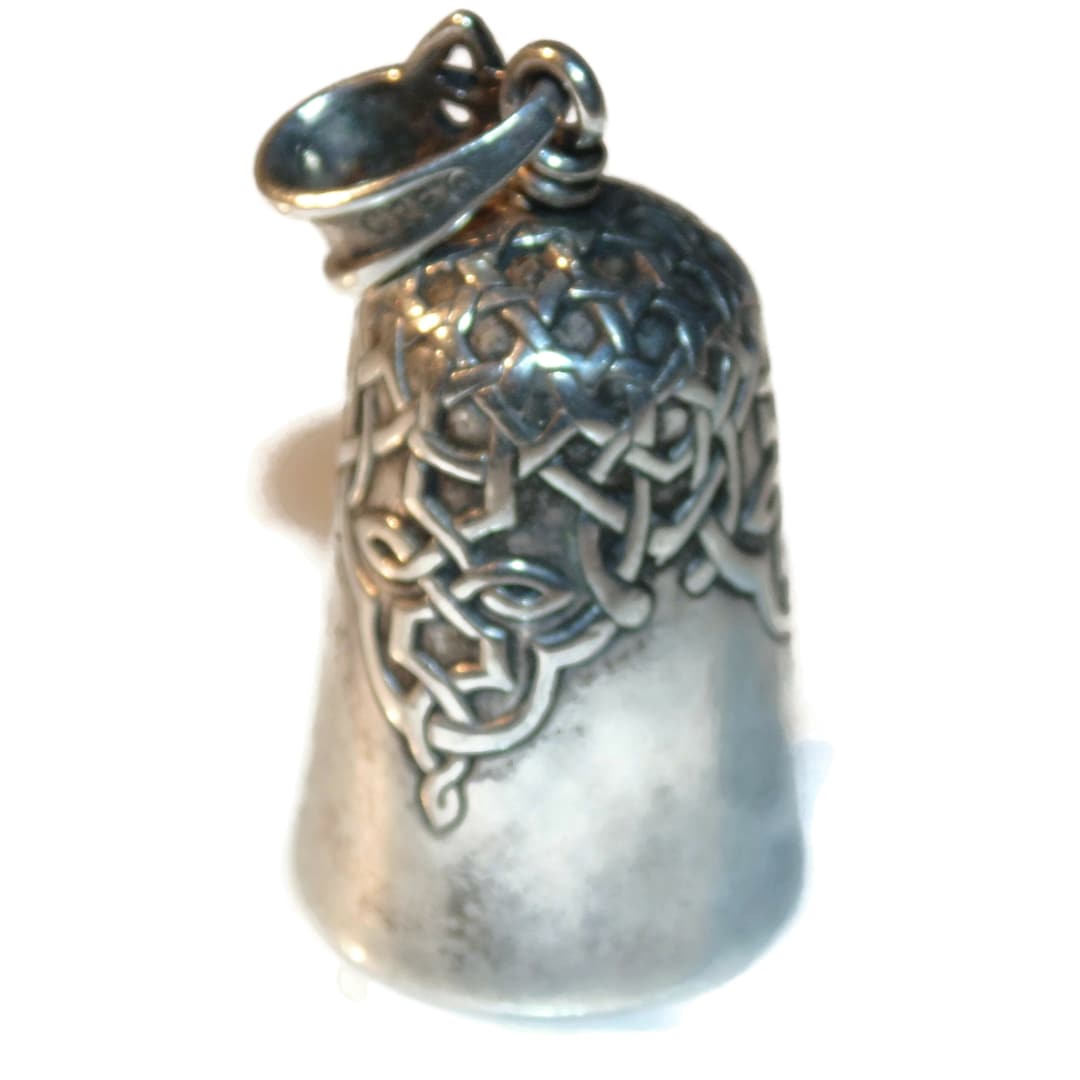 GRB Vintage Estate Sterling Silver HUGE Harmony Chime Large Celtic Knots Bell Makes Sound ...