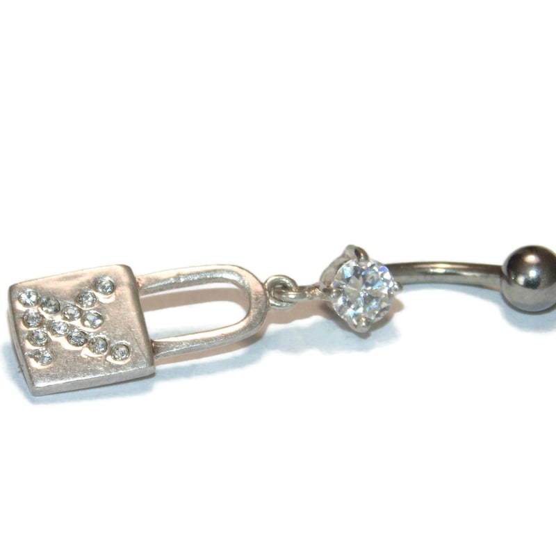 Key Belly Ring - Etsy