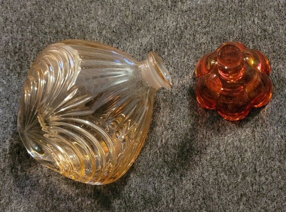 SC Line Perfume Bottle Italy Lead Crystal Pink Flower… - Gem