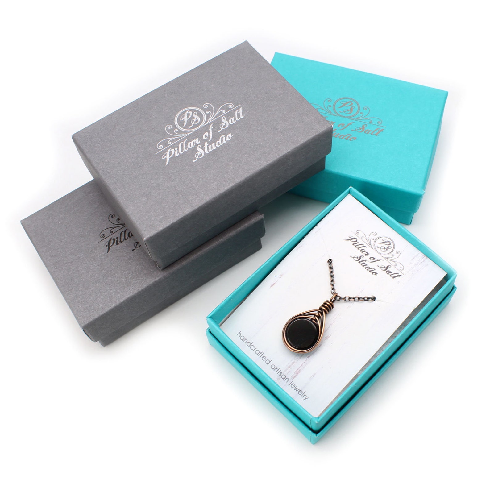 Black Onyx Small Copper Wire Wrapped Pendant Necklace - Etsy