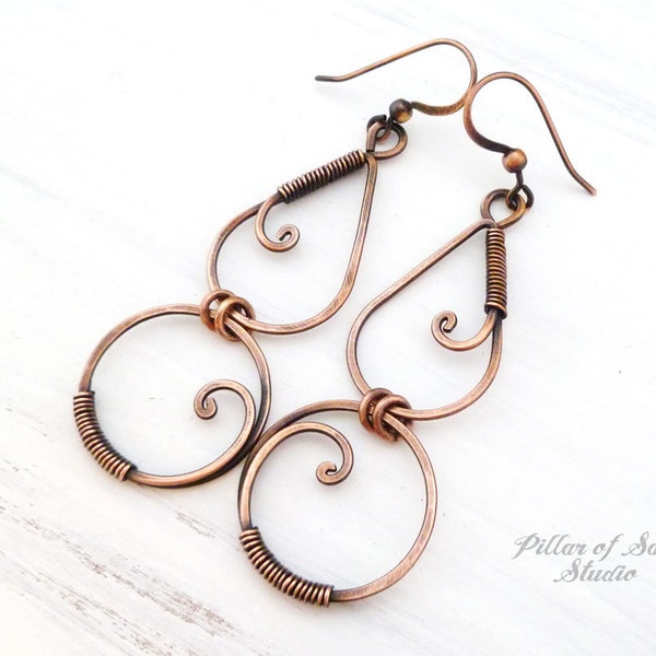 Wire Wrap Earrings - Etsy