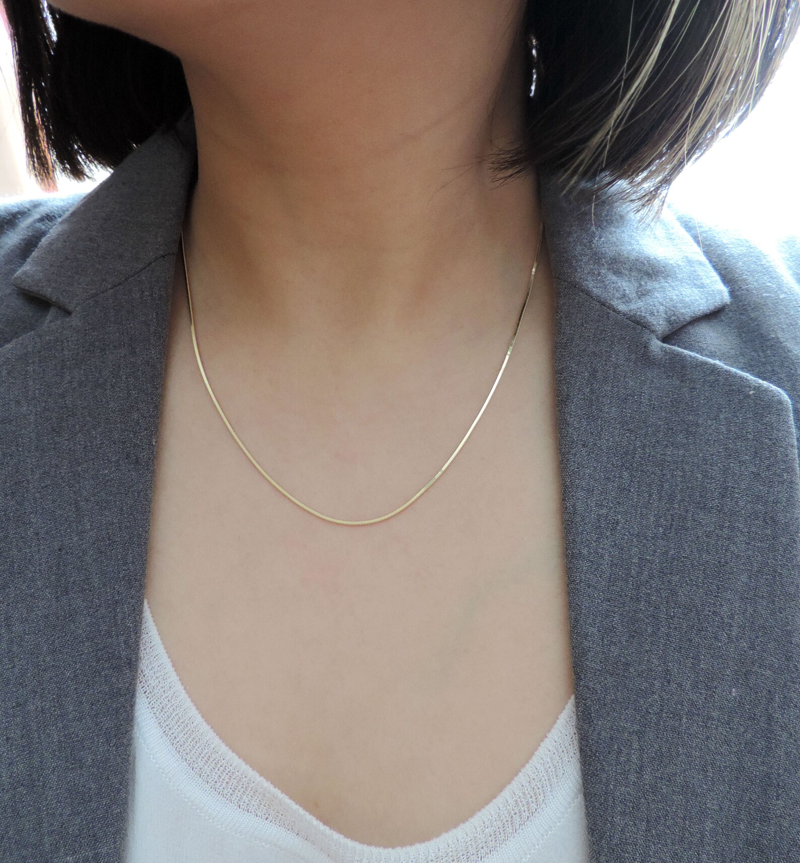 Gold SNAKE Chain Necklace • 925 Sterling Silver/18k Gold/rose Gold ...