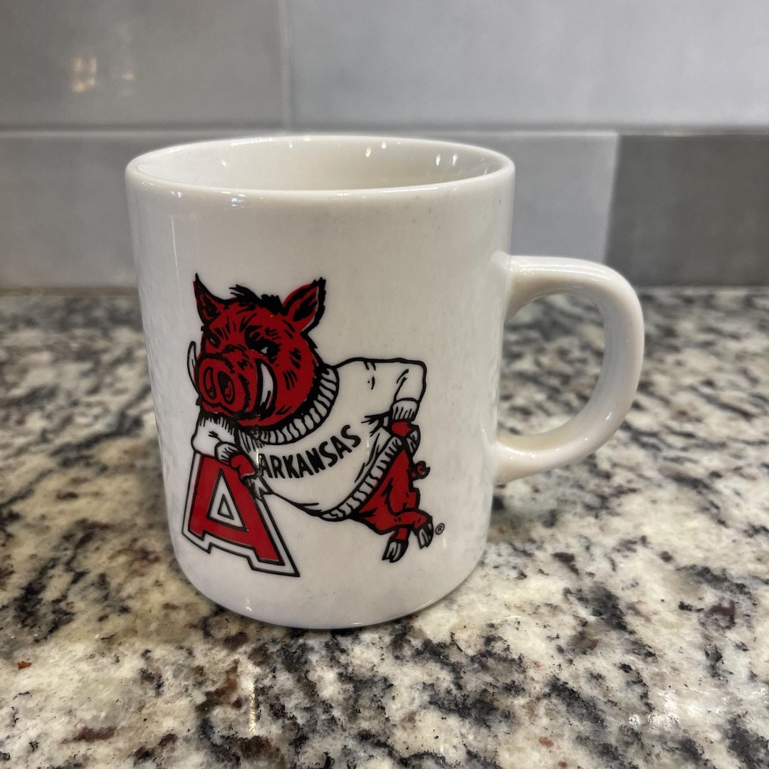 Vintage University of Arkansas Coffee Mug Razorbacks - Etsy