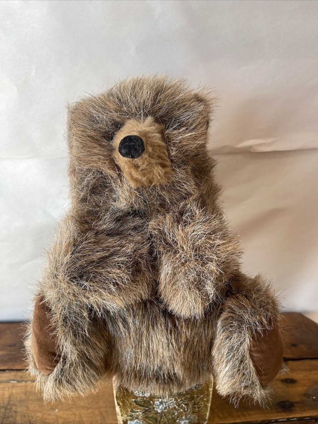 Vintage Folkmanis Furry Folk Hand Puppet Realistic Brown Bear Cub 9 ...