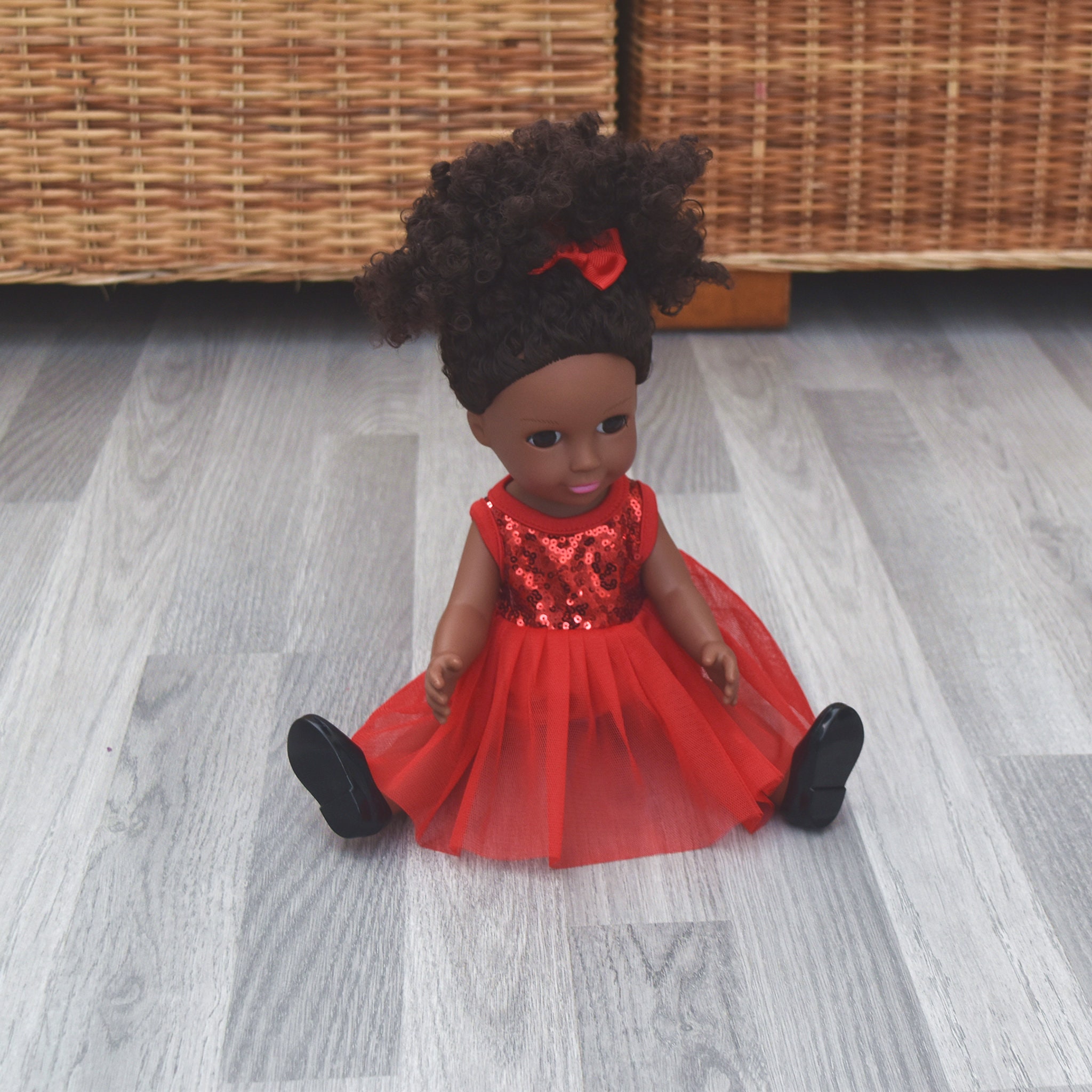 Black Doll - Black Curly Hair Doll - African Doll - Black Baby Doll ...