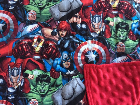 Weighted Blanket or Lap Pad Marvel Comic Avengers Captain | Etsy