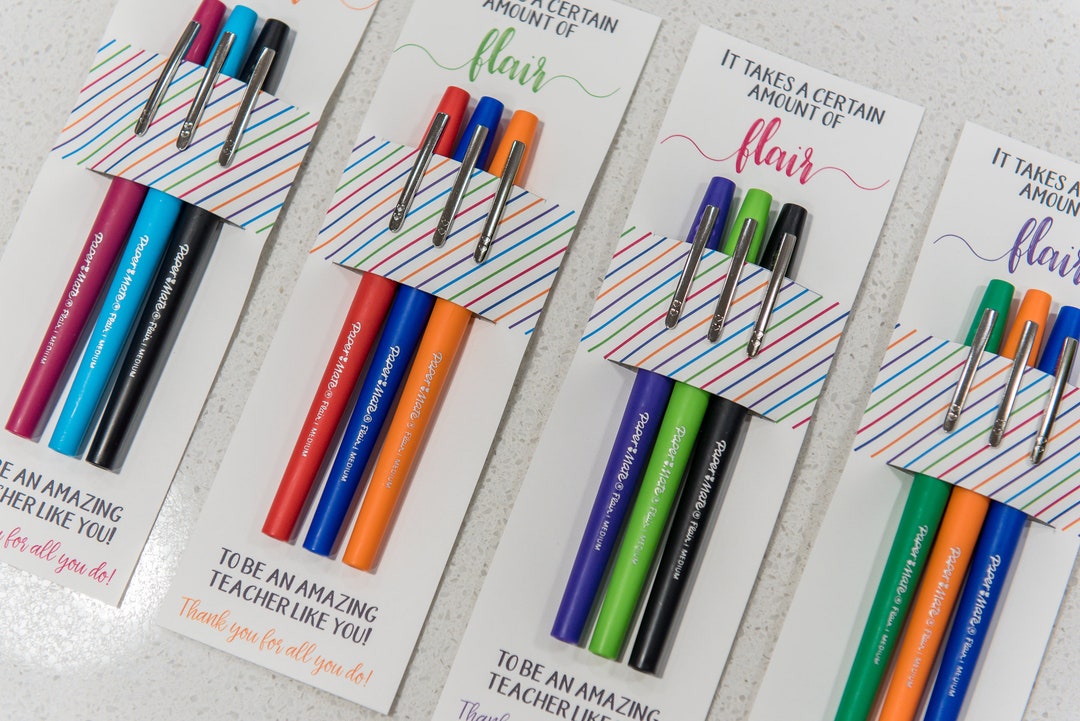 INCLUDES 3 FLAIR PENS - Flair Pen Gift Set - Teacher Appreciation ...