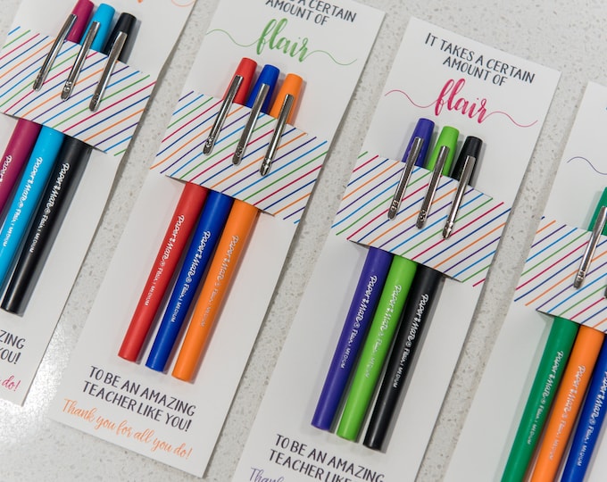 INCLUDES 3 FLAIR PENS - Flair Pen Gift Set - Teacher Appreciation ...