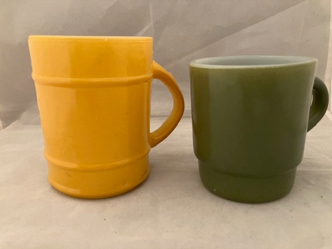 Pair of Vintage Fire King Mugs - Etsy