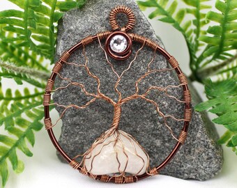 Wolf and Moon Tree of Life Jewelry Wolf Pendant Statement | Etsy