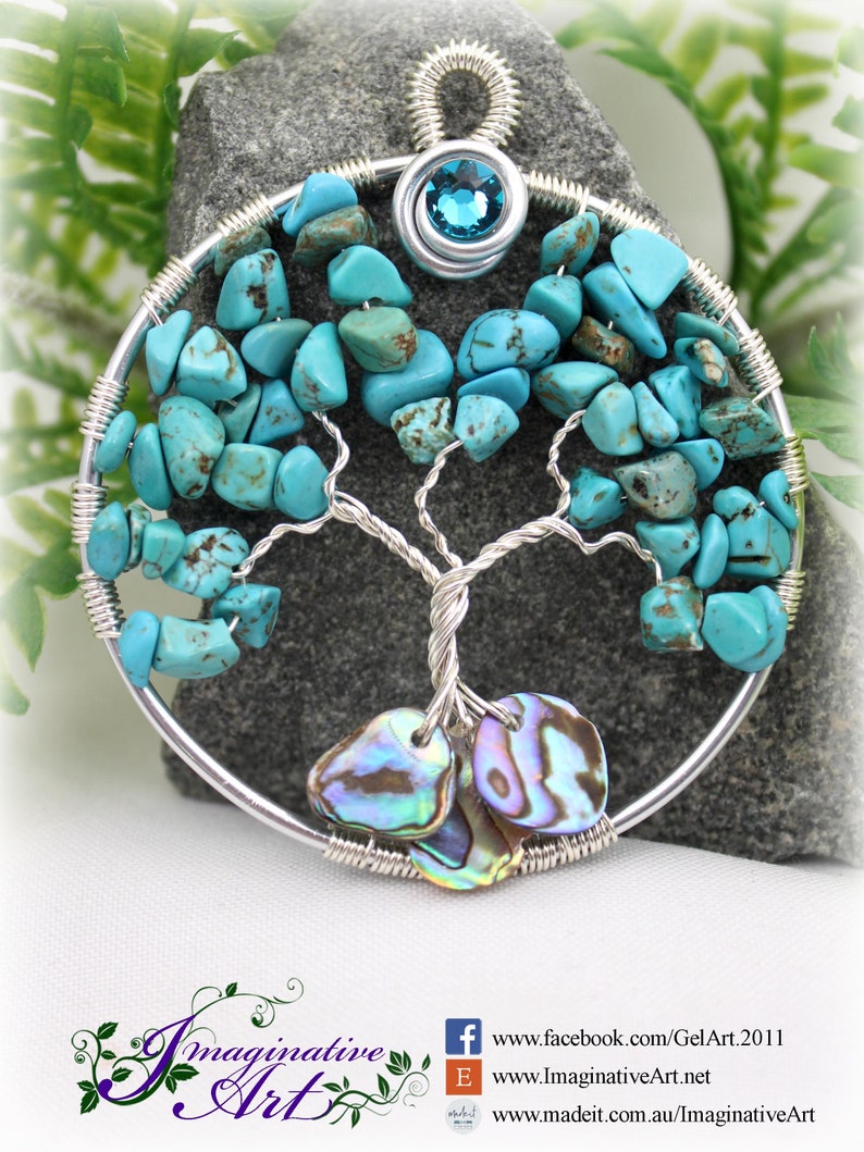 Turquoise Paua Abalone Shell Pendant and Earrings Set French Hook ...