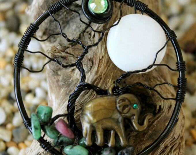 Tree of Life - Elephant With Moon - Etsy