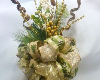 Green Tree Ribbon Topper - Etsy