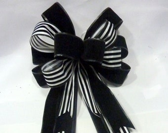 Black Velvet Bow Tree Topper - Etsy