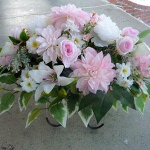Cemetery Flowers. Grave Site Spray, Mothers Day Memorial Flowers - Etsy
