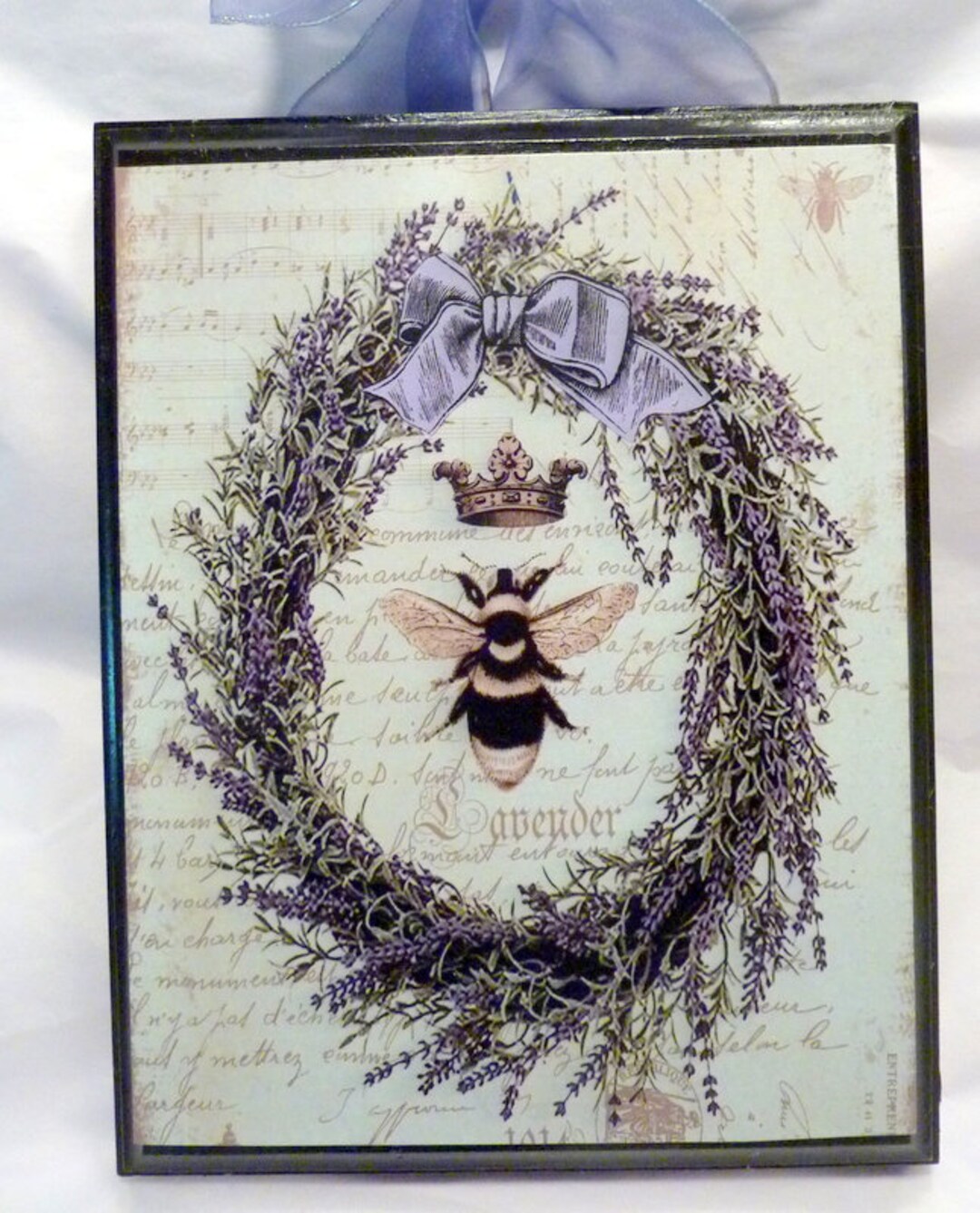 Queen Bee Sign, Wood Plaque, Paris Sign, Lavender Wall Decor, French ...