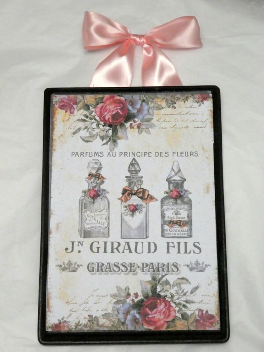 Vintage Paris Advertising Wood Wall Art, French Perfume Sign, French ...