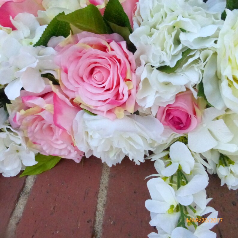 Wedding Arch Swag Pink and White Rose Swag Wedding Arbor - Etsy Australia