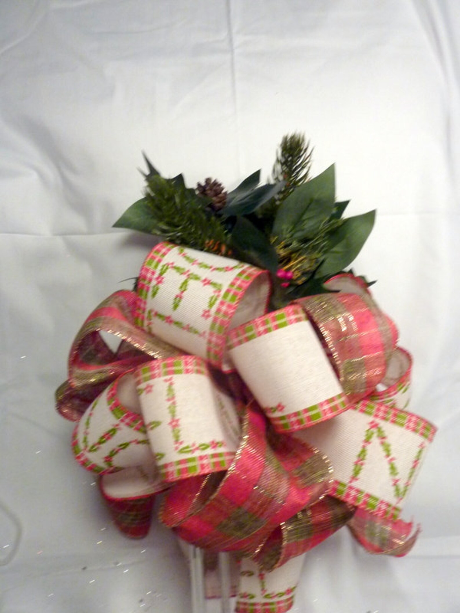 Ribbon Tree Topper Bow Tree Topper Noel Christmas Tree - Etsy