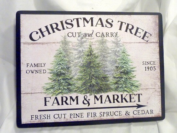 Christmas Tree Farm Sign Christmas Wood Signs - Etsy