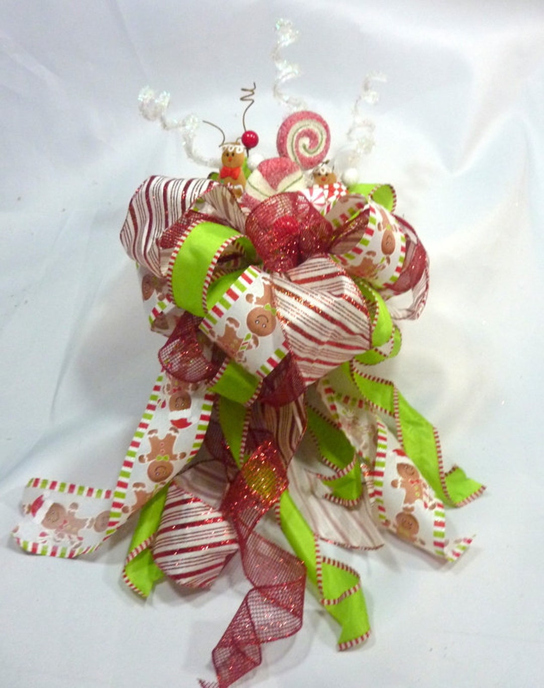 Gingerbread Man Tree Topper, Ribbon Tree Topper - Etsy