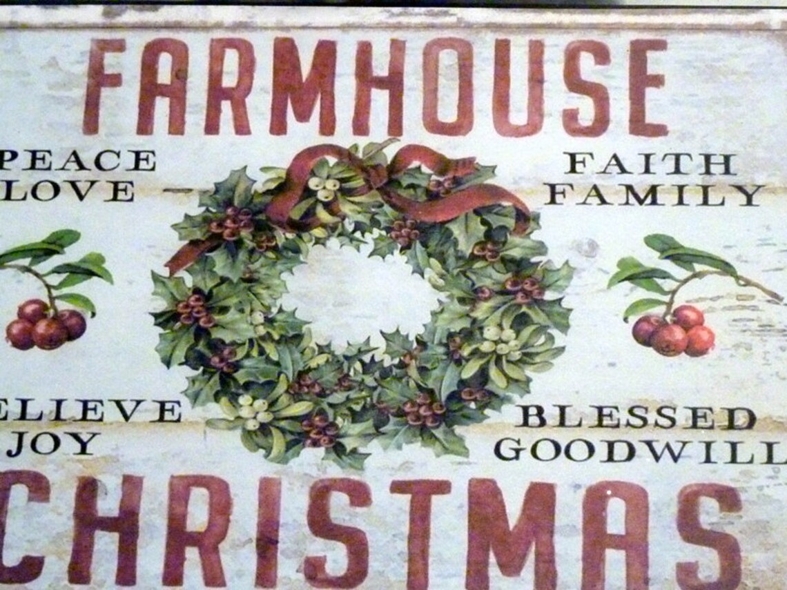 Farmhouse Christmas Sign Wood Christmas Signs Christmas Wall - Etsy