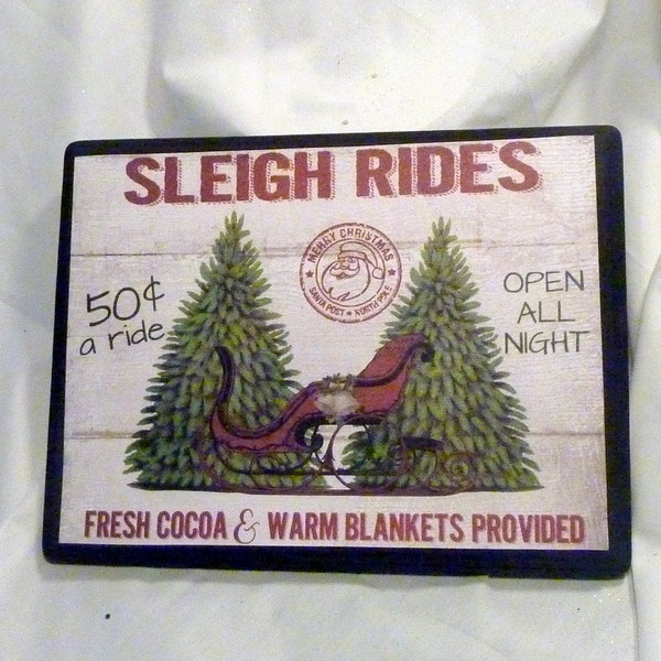 Sleigh Ride Sign - Etsy