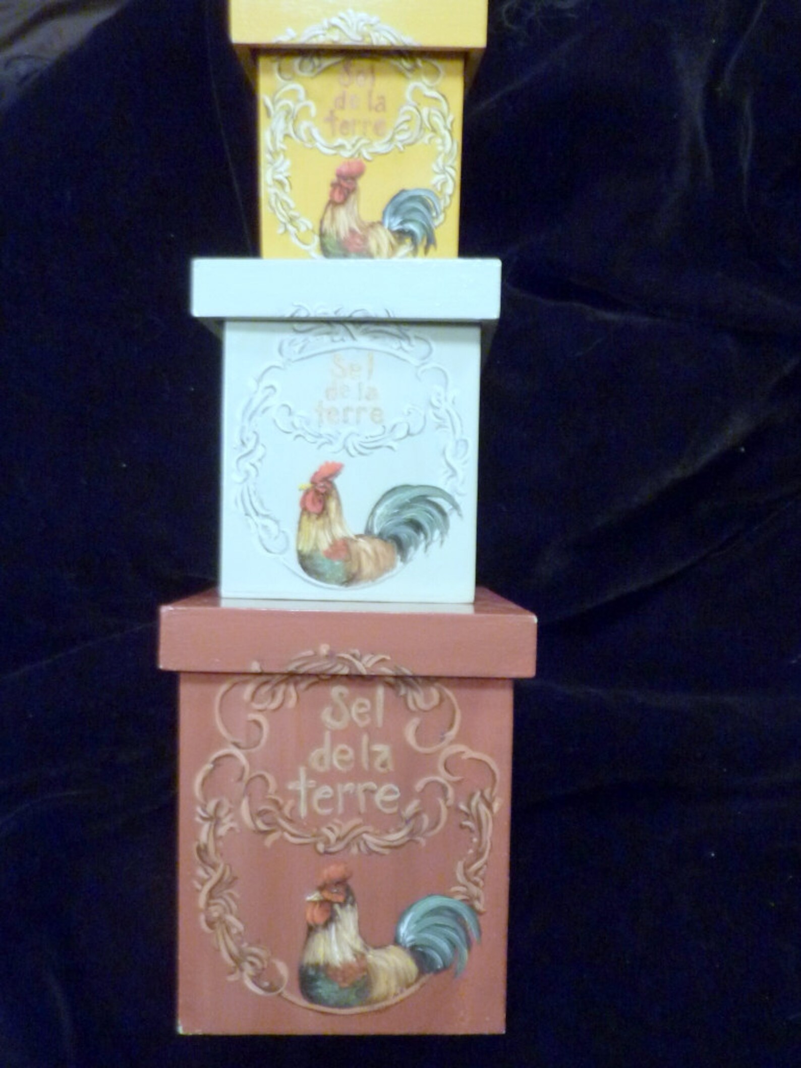 Decorative French Country Painted Wood Boxes Rooster Boxes - Etsy