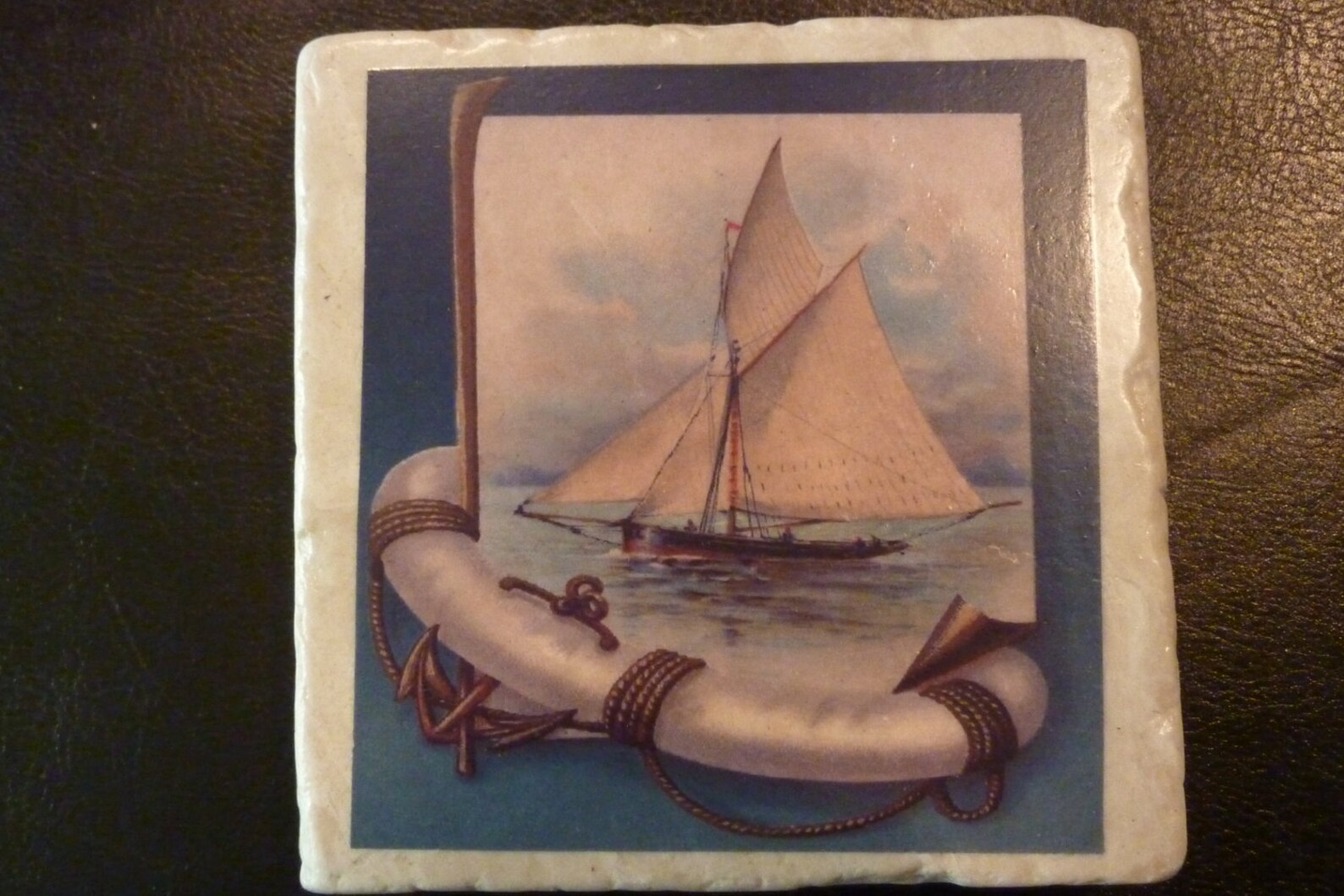 Nautical Coasters Set of 4 Marble Coasters Stone Coasters - Etsy