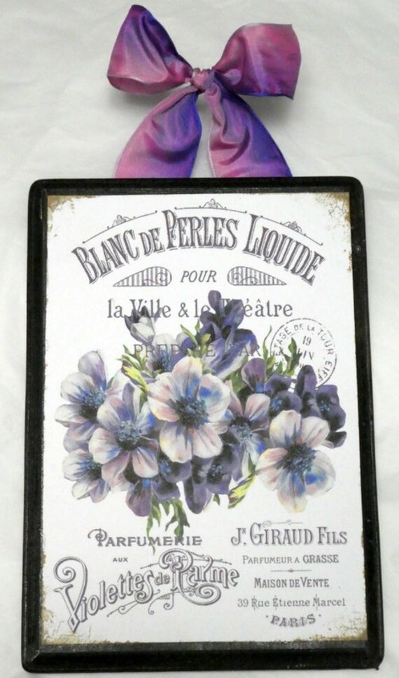 Paris Wood Signs Violets Wood Sign French Country Decor - Etsy