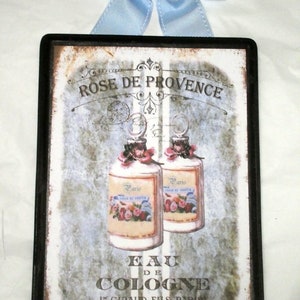 Paris Perfume Signs, Wood Plaque With Vintage Paris Advertising, French ...