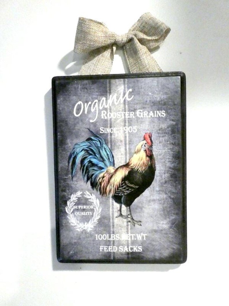 Chalkboard Rooster Sign. Farmhouse Decor, Kitchen Decor - Etsy