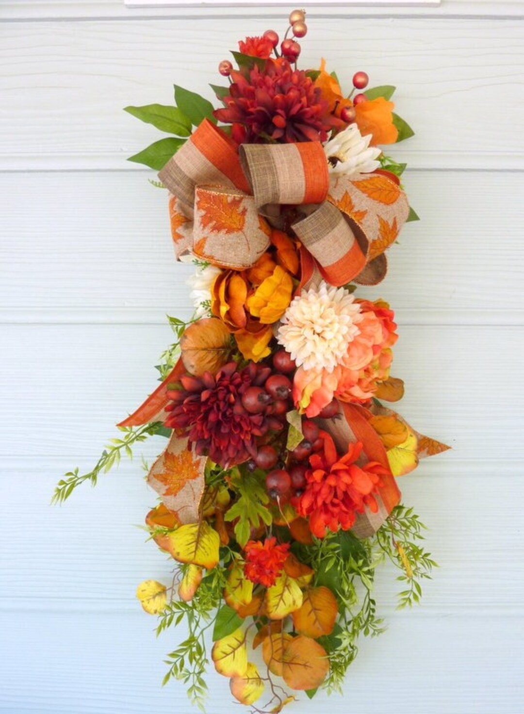 Fall Door Swag, Thanksgiving Door Swags, Autumn Wreaths - Etsy