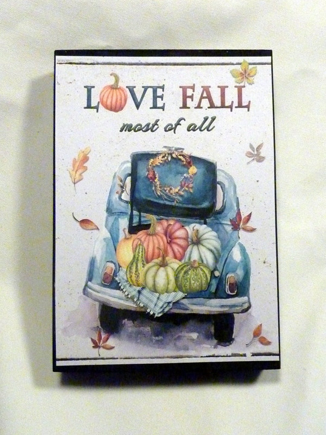 Fall Wood Signs and Shelf Sitter Love Fall Sign - Etsy