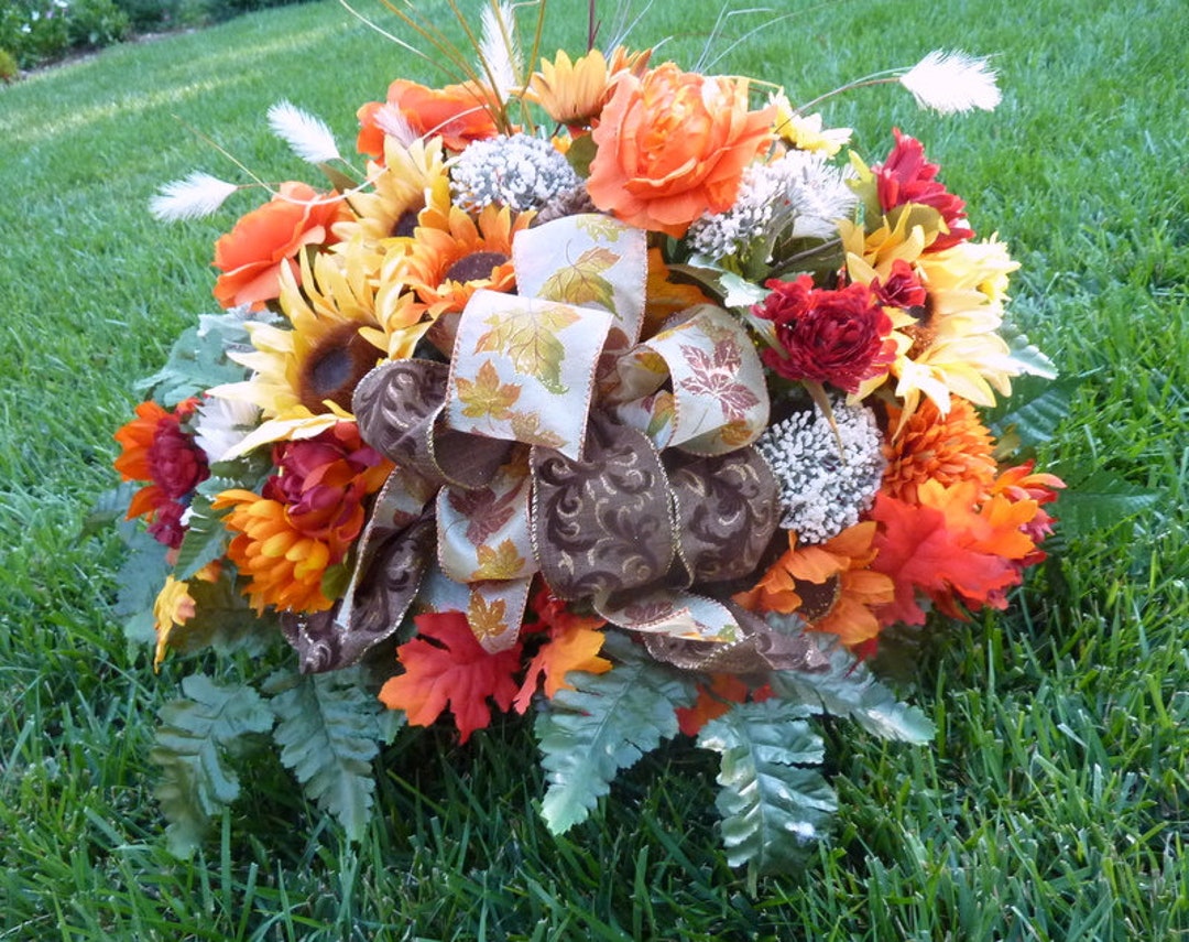 Fall Cemetery Flowers, Grave Decorations for Fall - Etsy